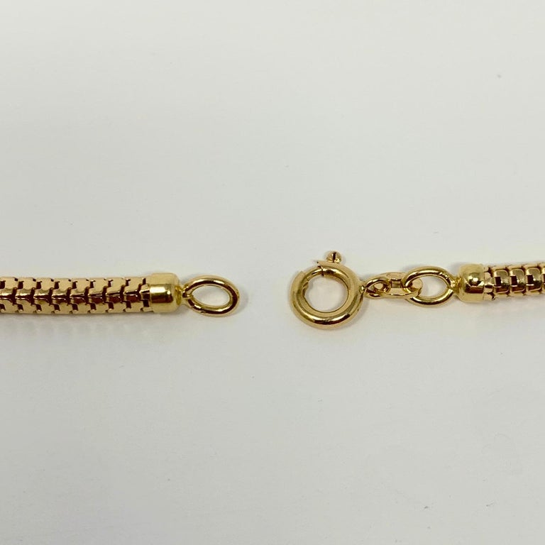 18 Karat Italian Yellow Gold Snake Link Chain Necklace at 1stDibs