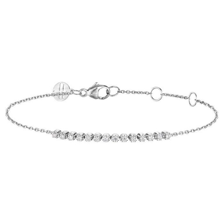 18 Karat Labyrinth White Gold Bracelet Bangle With Vs Gh Diamonds For