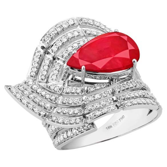 Customizable 18 Karat Spectrum White Gold Ring with Vs-Gh Diamonds and ...