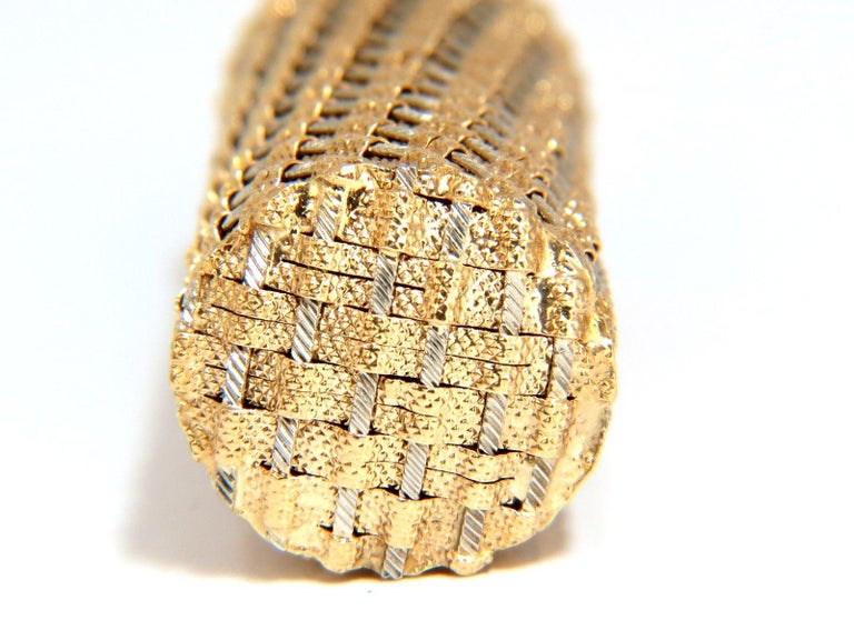 18 Karat Ladies 3D Weave Gold Lipstick Case at 1stDibs