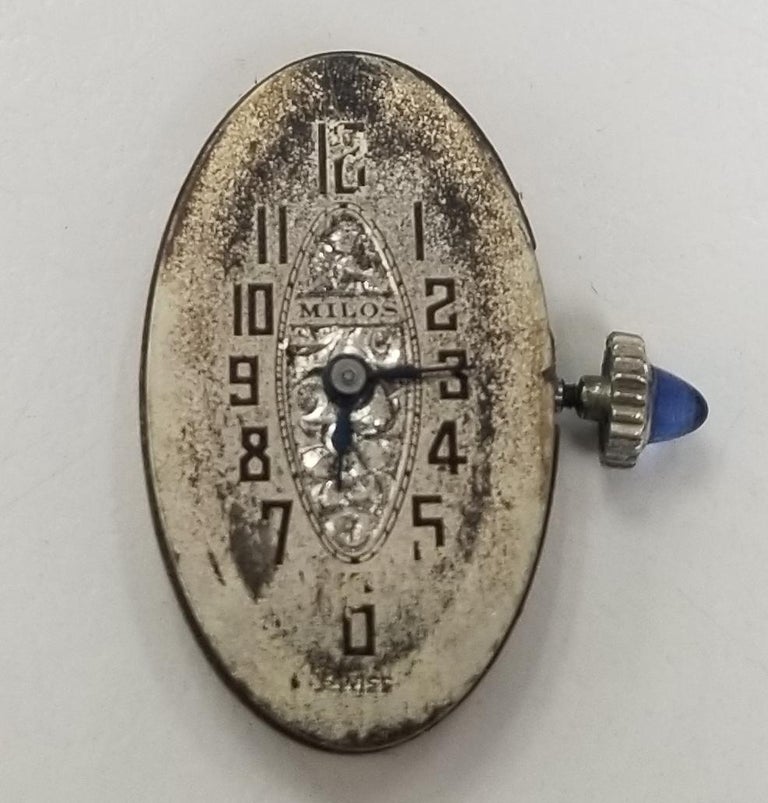 18 Karat "Milos" Art Deco Tank Watch Engraved at 1stDibs | milos watch ...