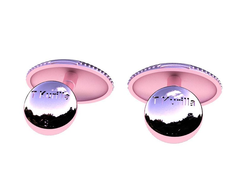18 Karat Pink Gold Cufflinks For Sale (Free Shipping) at 1stDibs | gold ...