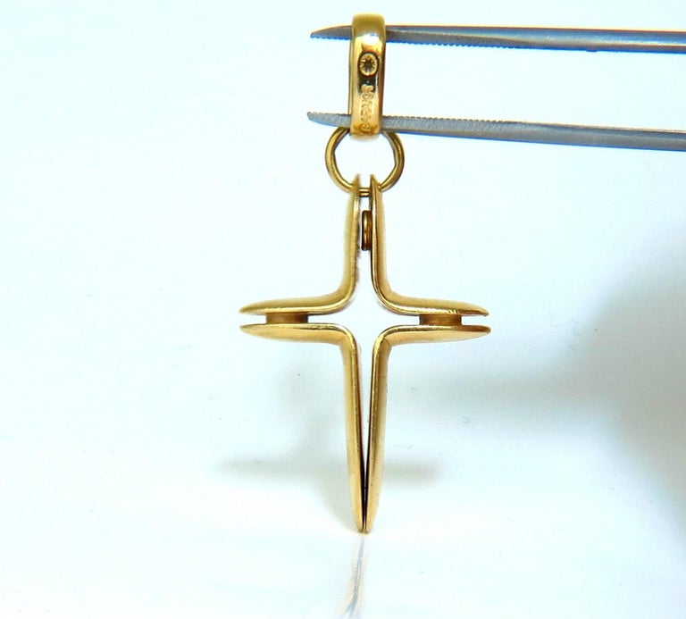 18 Karat Rare Designer "Baraka" Split Cross Pendant at 1stDibs | baraka ...