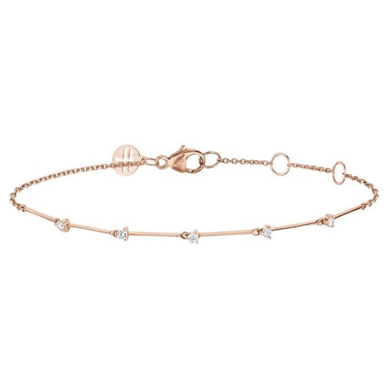 18 Karat Reverie Pink Gold Bracelet Bangle With Vs Gh Diamonds For Sale