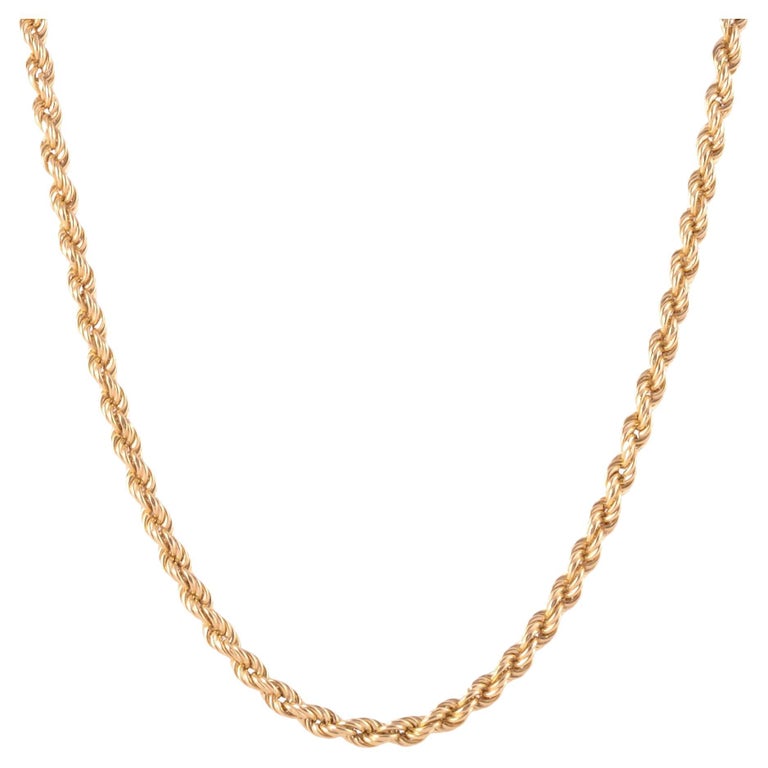 18 Karat Rope Chain For Sale at 1stDibs