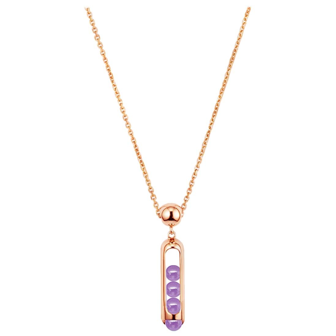 OUROBOROS 18 Karat Gold Chain with an Amethyst Poison Bottle Pendant ...