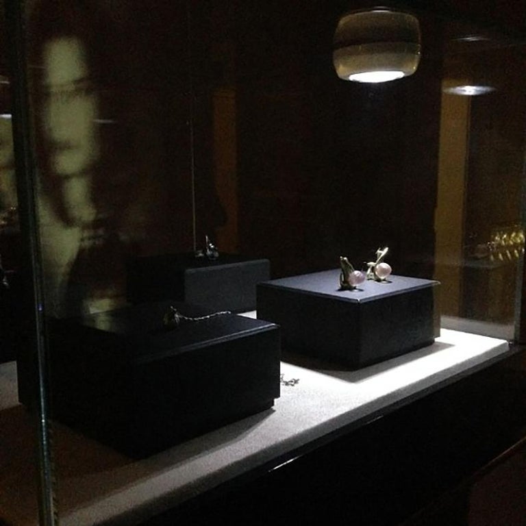 18 Karat Rose Gold Art Nouveau Cocktail Fig Earrings with Amethysts For ...