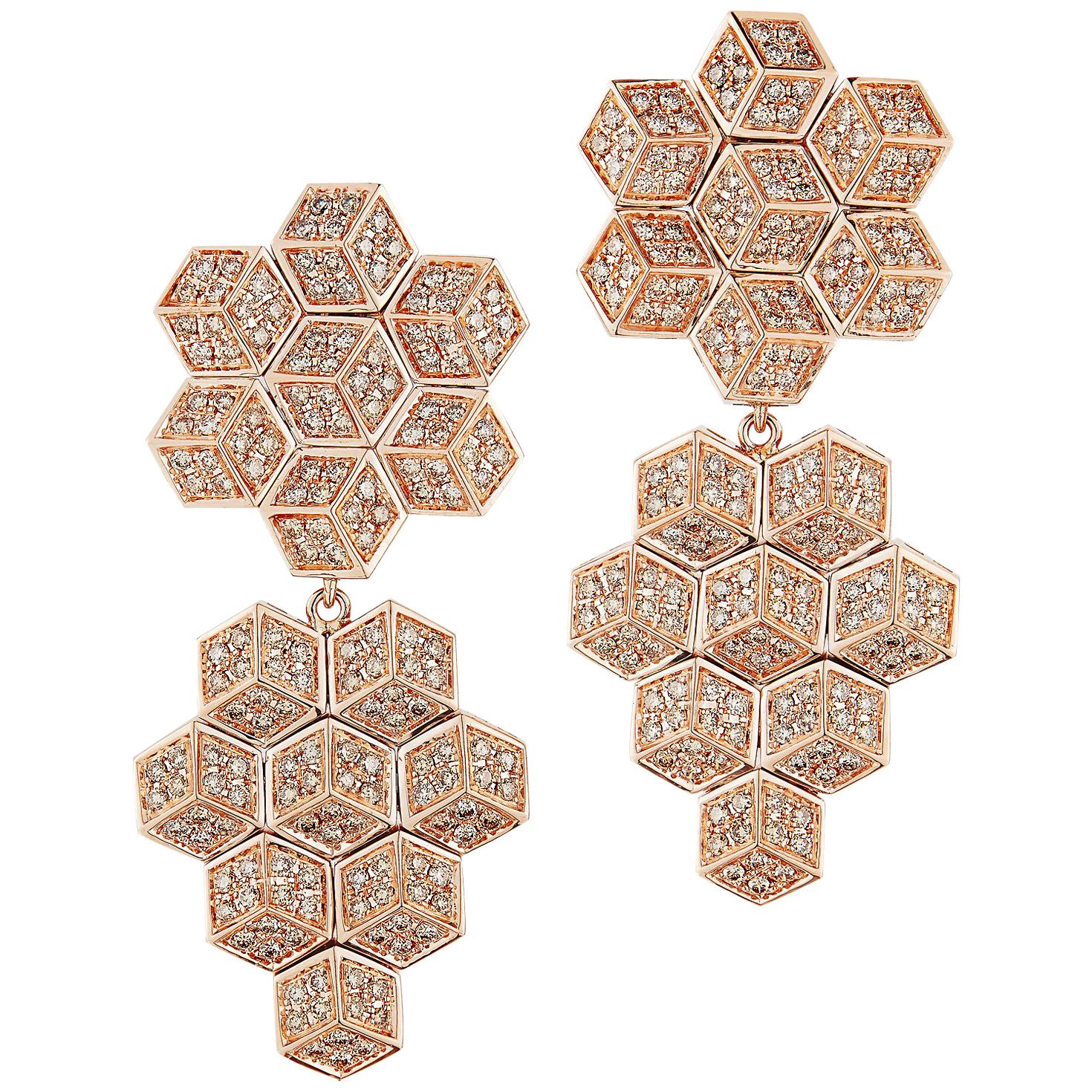 Emerald Crystal Earrings by JCM London For Sale at 1stDibs