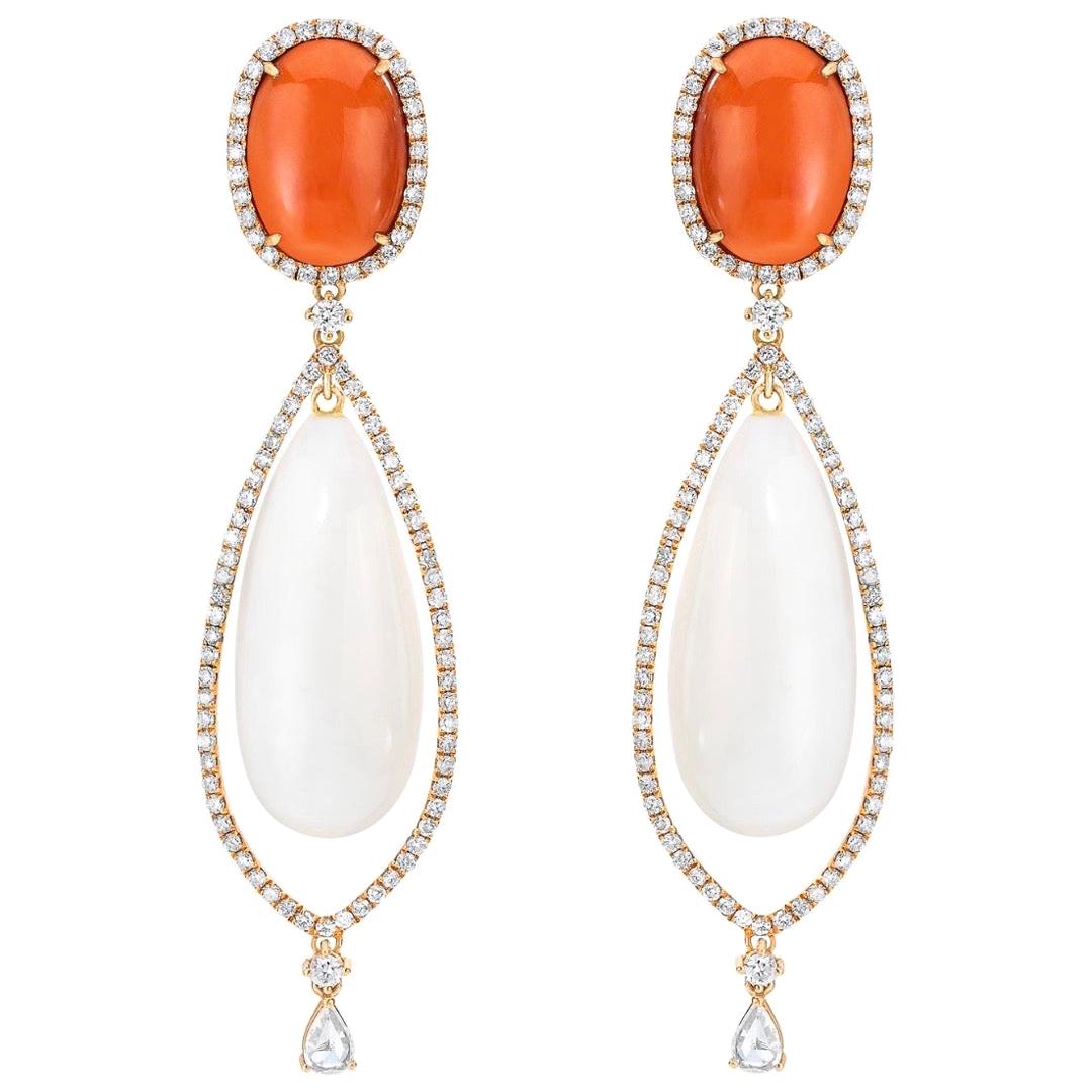 Coral Earrings For Sale at 1stDibs