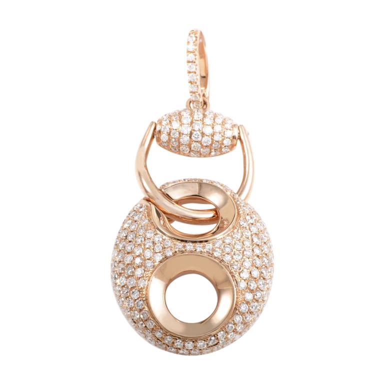 18 Karat Yellow Gold Quartz and Topaz Enhancer Pendent For Sale at 1stDibs