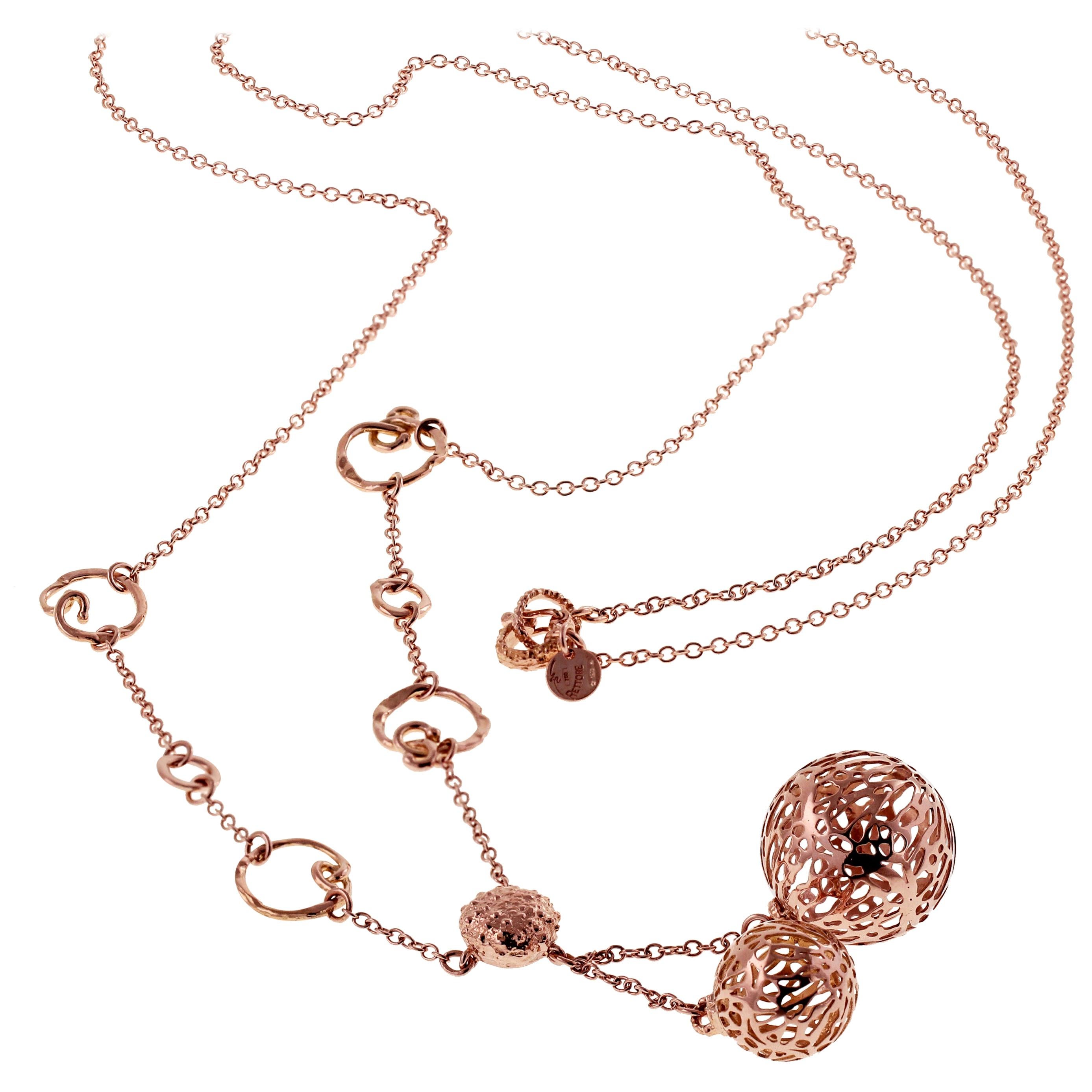 18 Karat Rose Gold gr. 17.25, Necklace at 1stDibs