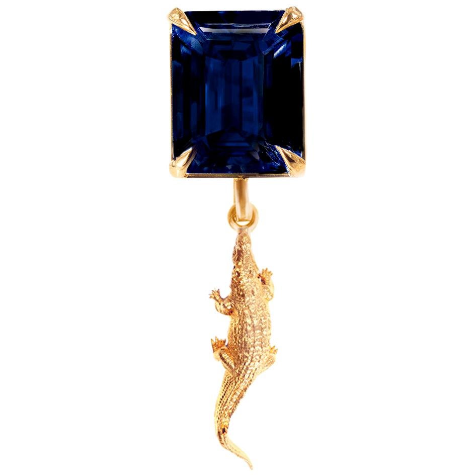 1,00 Carat Sapphire 18 Karat Rose Gold Butterfly Necklace For Sale at ...