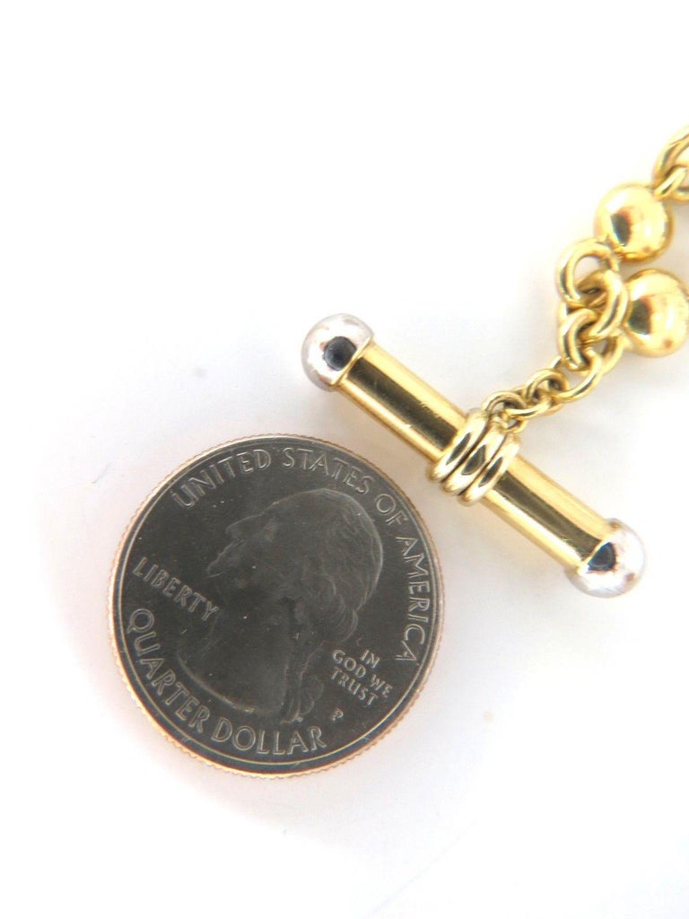 18 Karat Toggle Deco Necklace For Sale at 1stDibs