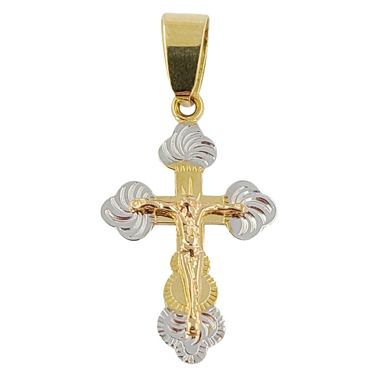 18 Karat Tricolor Gold Cross For Sale at 1stDibs