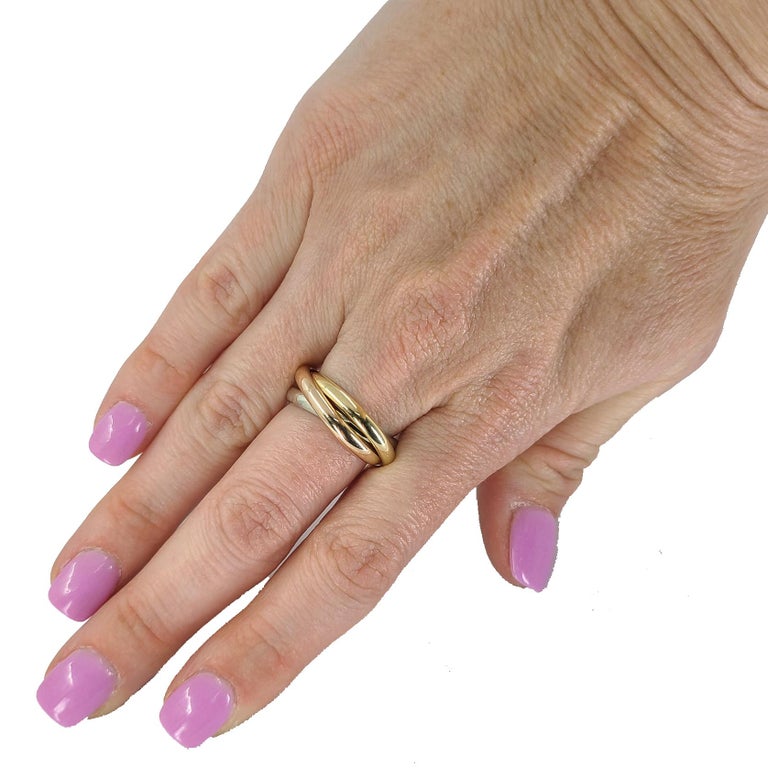 Tricolor Gold Rolling Ring For Sale at 1stDibs