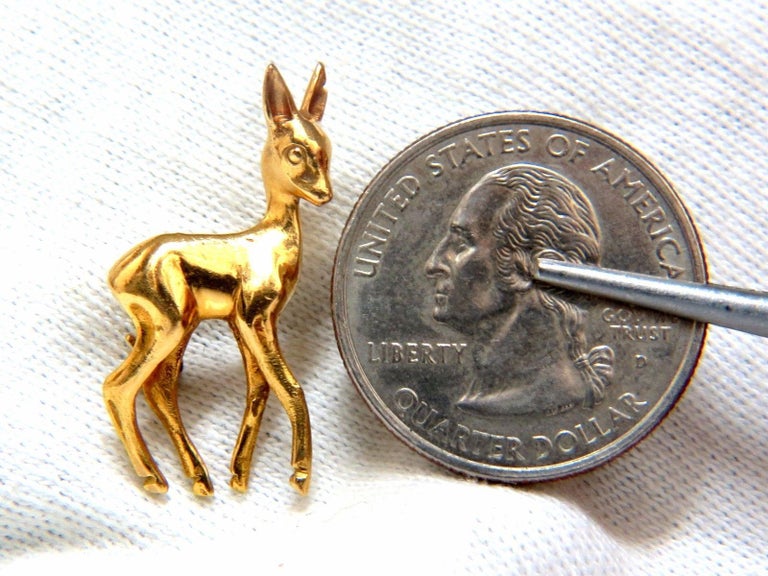 18 Karat Vintage Giselle Deer Gold Pin For Sale at 1stDibs | giselle ...