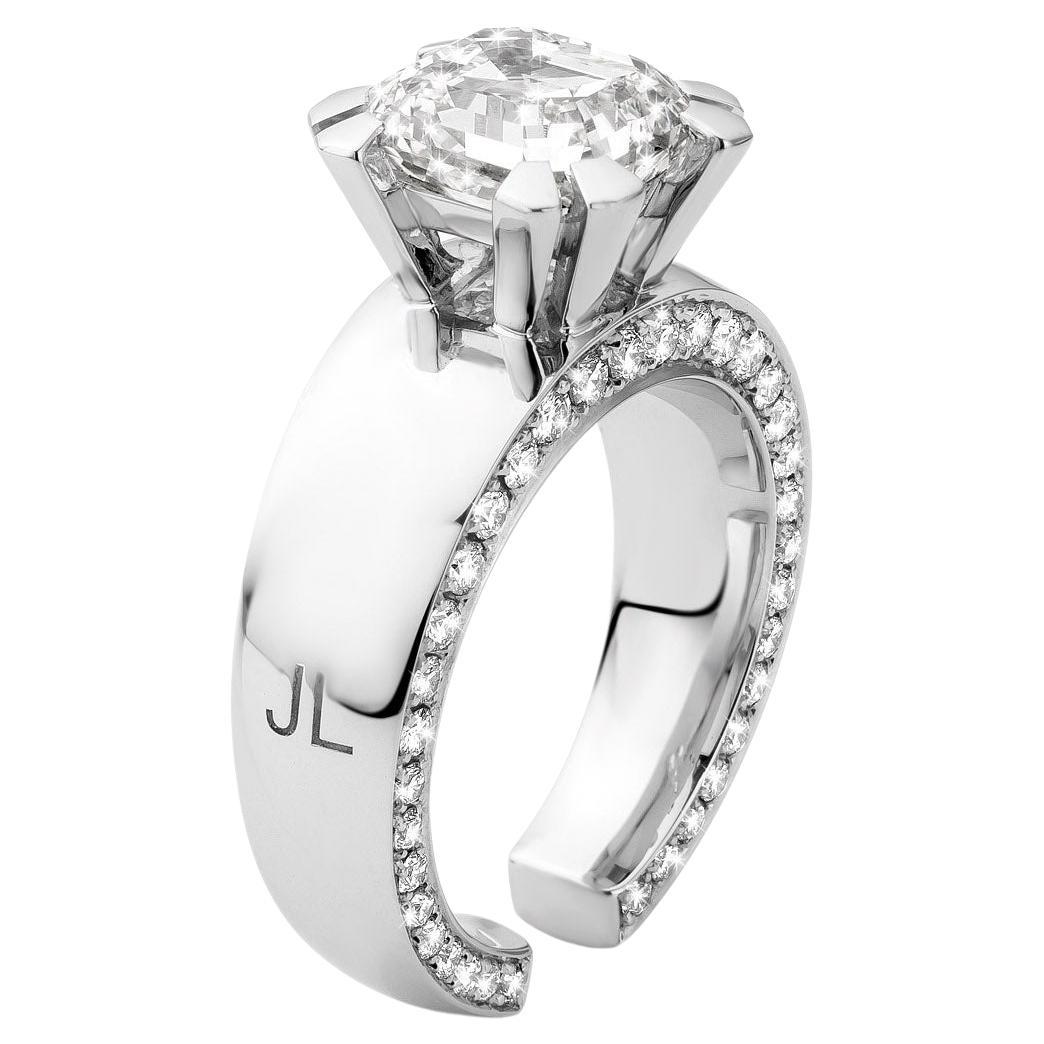 18K White Gold 1.371 Carat White Diamonds Eternity Ring by Jochen Leën ...