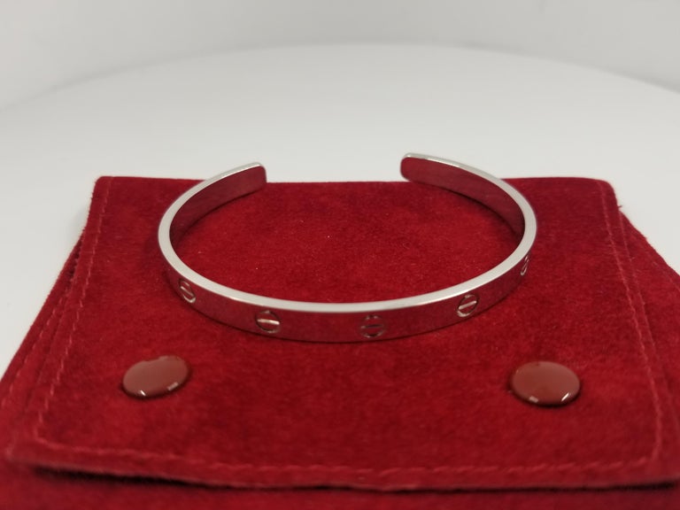 18 Karat White Gold Cartier Love Cuff Bracelet at 1stDibs | cartier ...