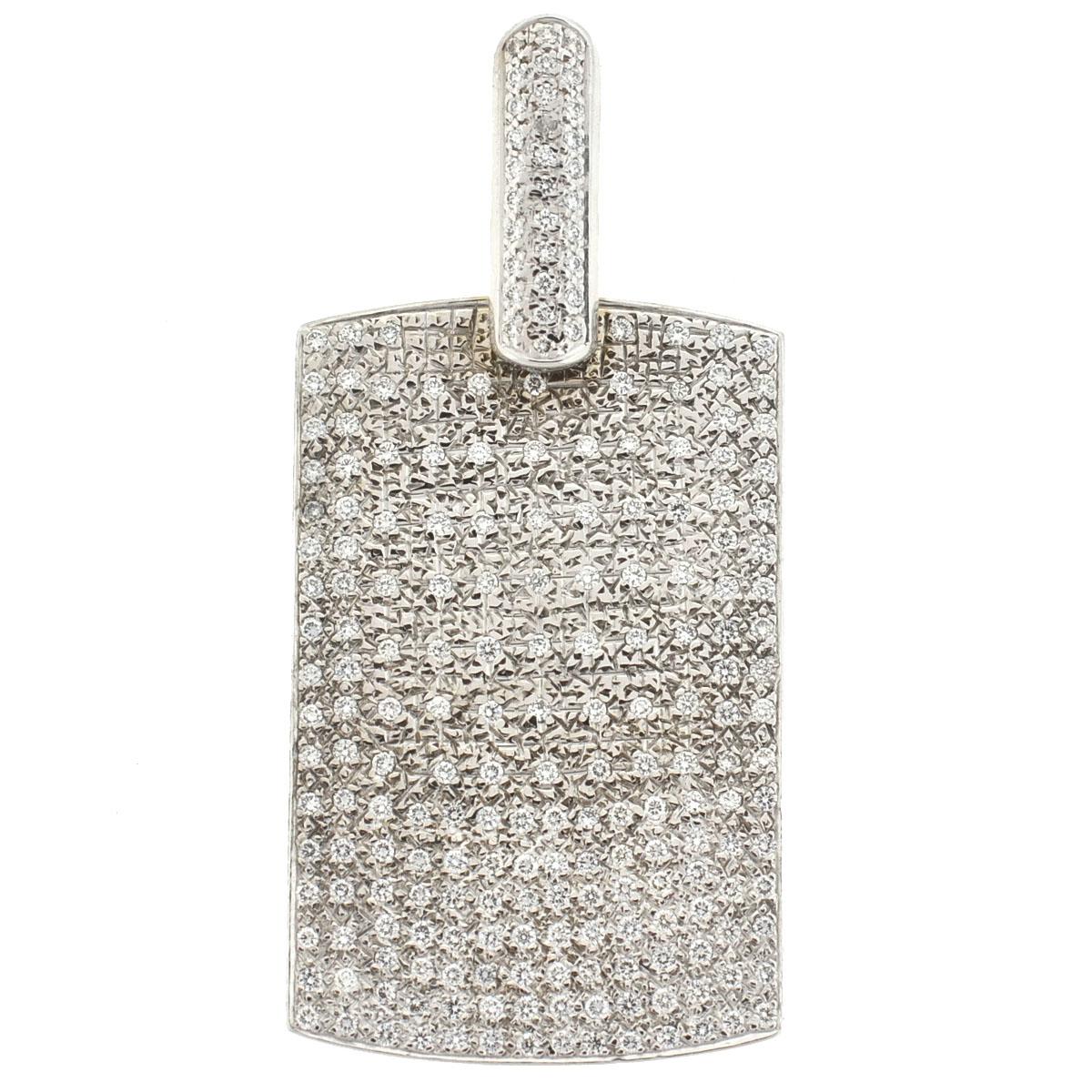 Diamond Dog Tag Pendant in 10 Karat Gold at 1stDibs | 10k gold dog tags ...