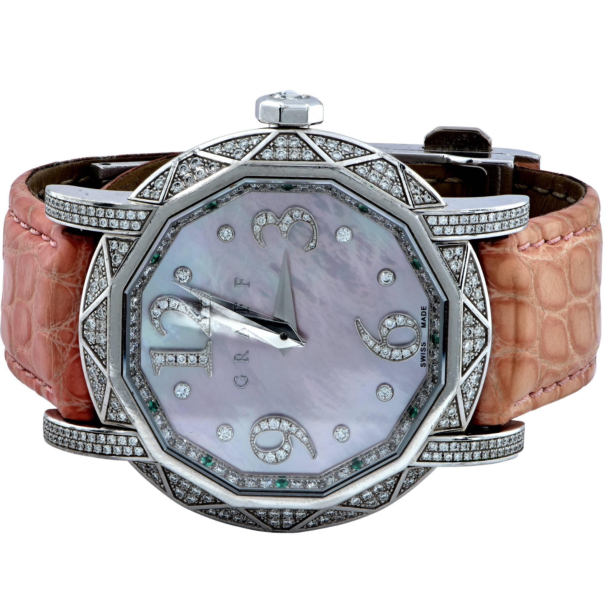 Graff White Gold Diamond Graffstar Limited Edition Wristwatch at 1stDibs