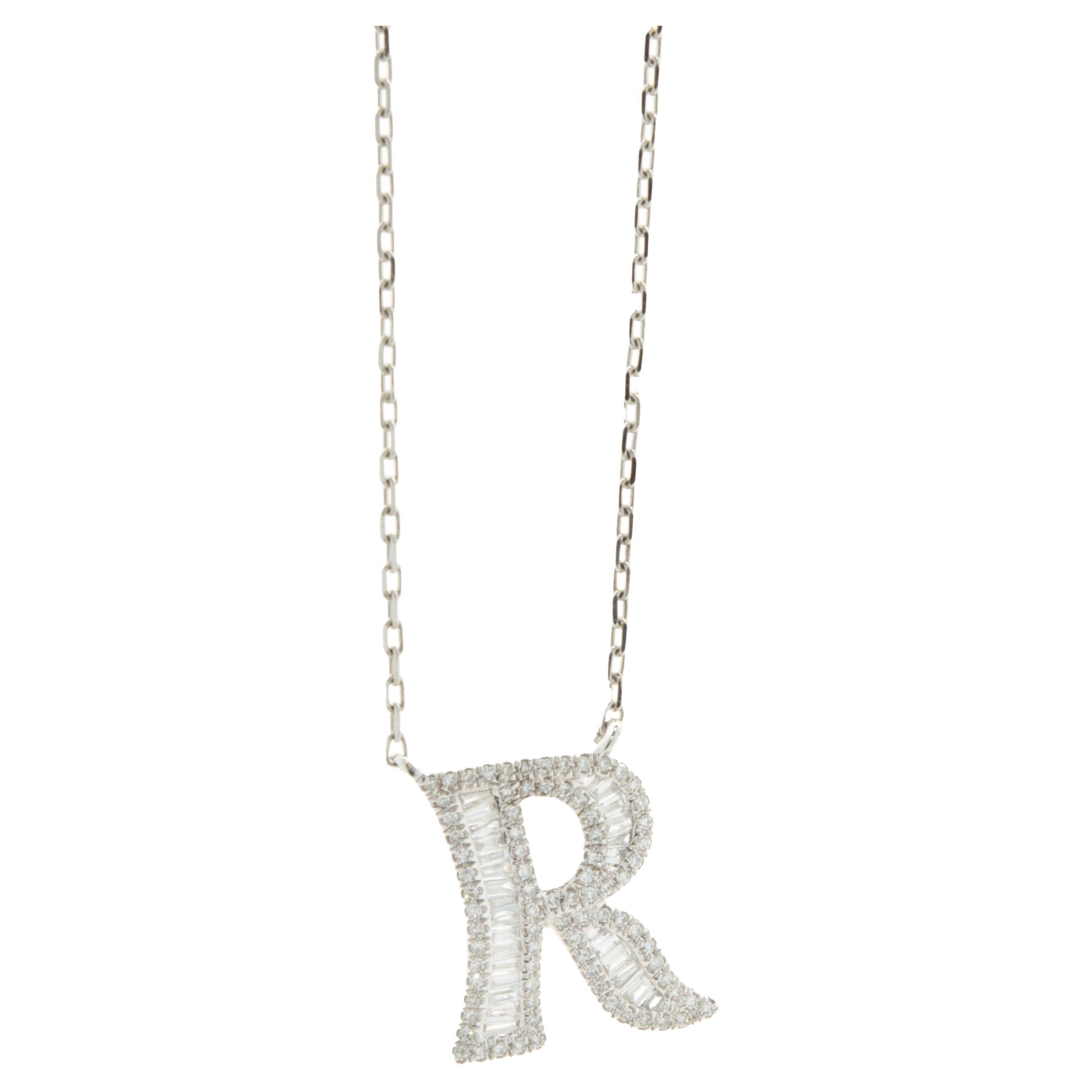 18 Karat White Gold Invisible Set Diamond Cross Necklace For Sale at ...