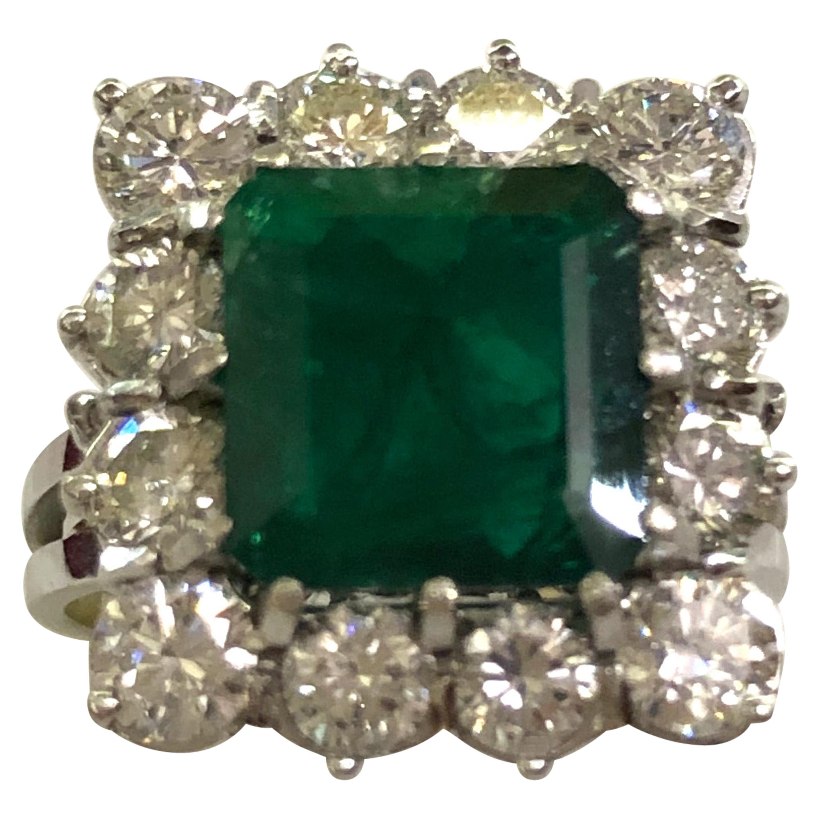 Georgios Collections 18 Karat Yellow Gold Wide Diamond Emerald Ruby ...