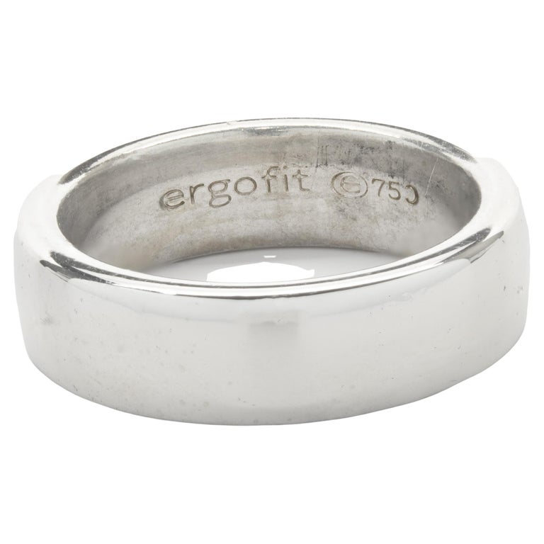 18 Karat White Gold Ergofit Band For Sale at 1stDibs