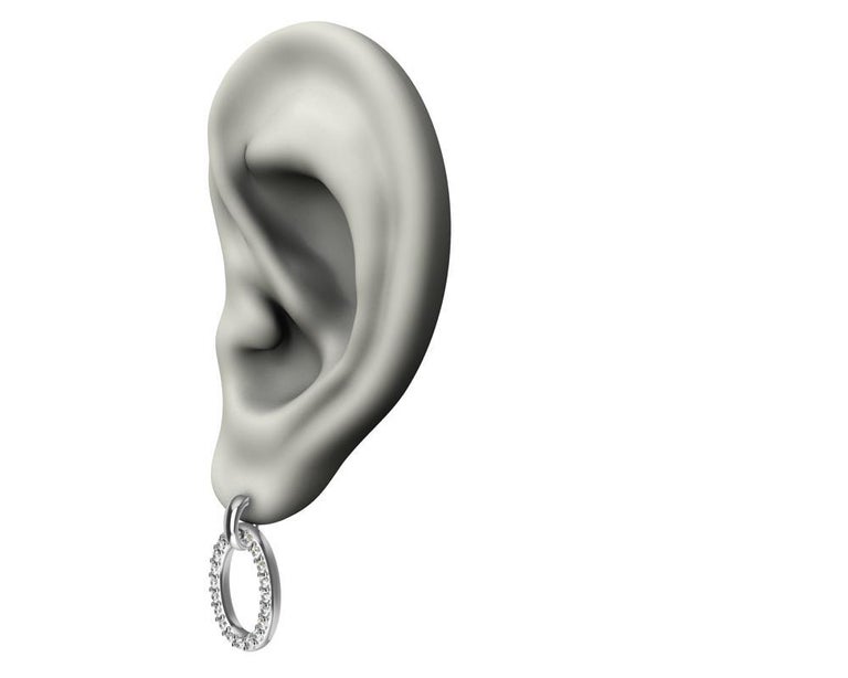 18 Karat White Gold GIA Diamond Dangle Earrings For Sale (Free Shipping ...