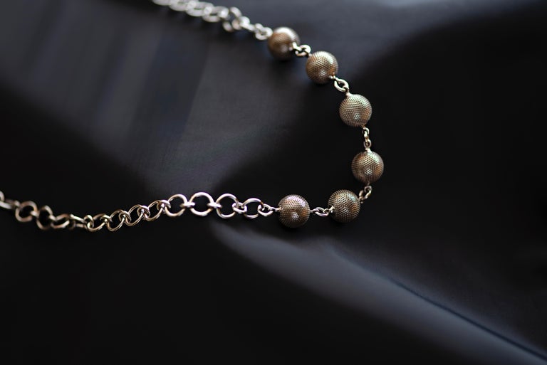 18 Karat White Gold Golf Chain Necklace "Motion" Collection by D&A For ...