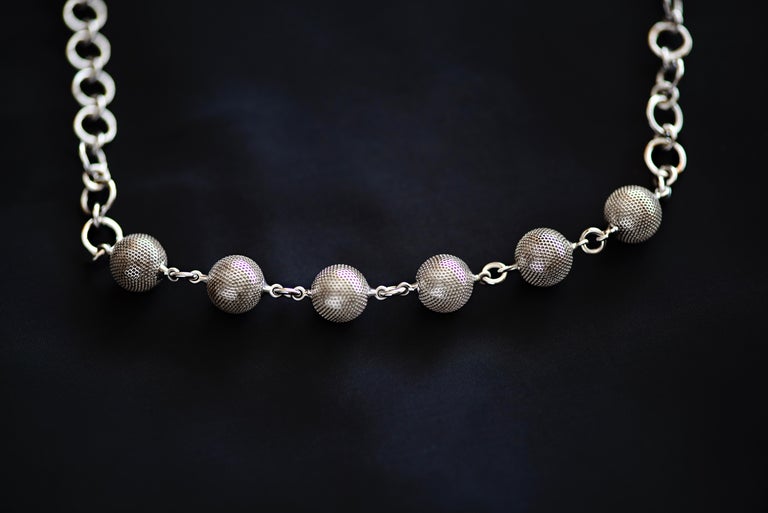 18 Karat White Gold Golf Chain Necklace "Motion" Collection by D&A For ...