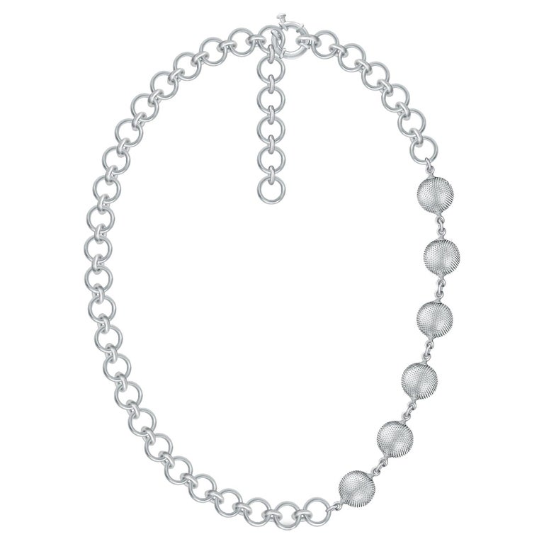 18 Karat White Gold Golf Chain Necklace "Motion" Collection by D&A For ...