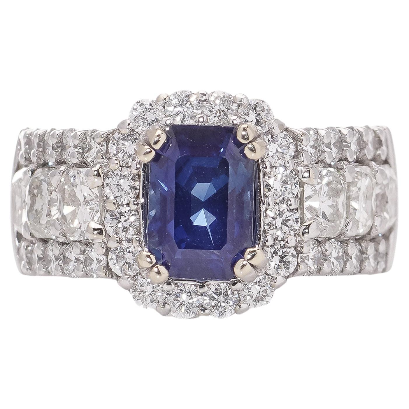 Franklin Mint for Igor Carl Faberge 18 K Diamond Sapphire Ladies Ring ...
