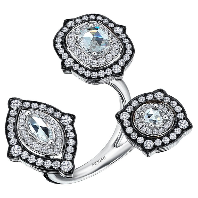 18 Karat White Gold Monan Once Upon A Time 1.66 Carat Diamond Ring For ...