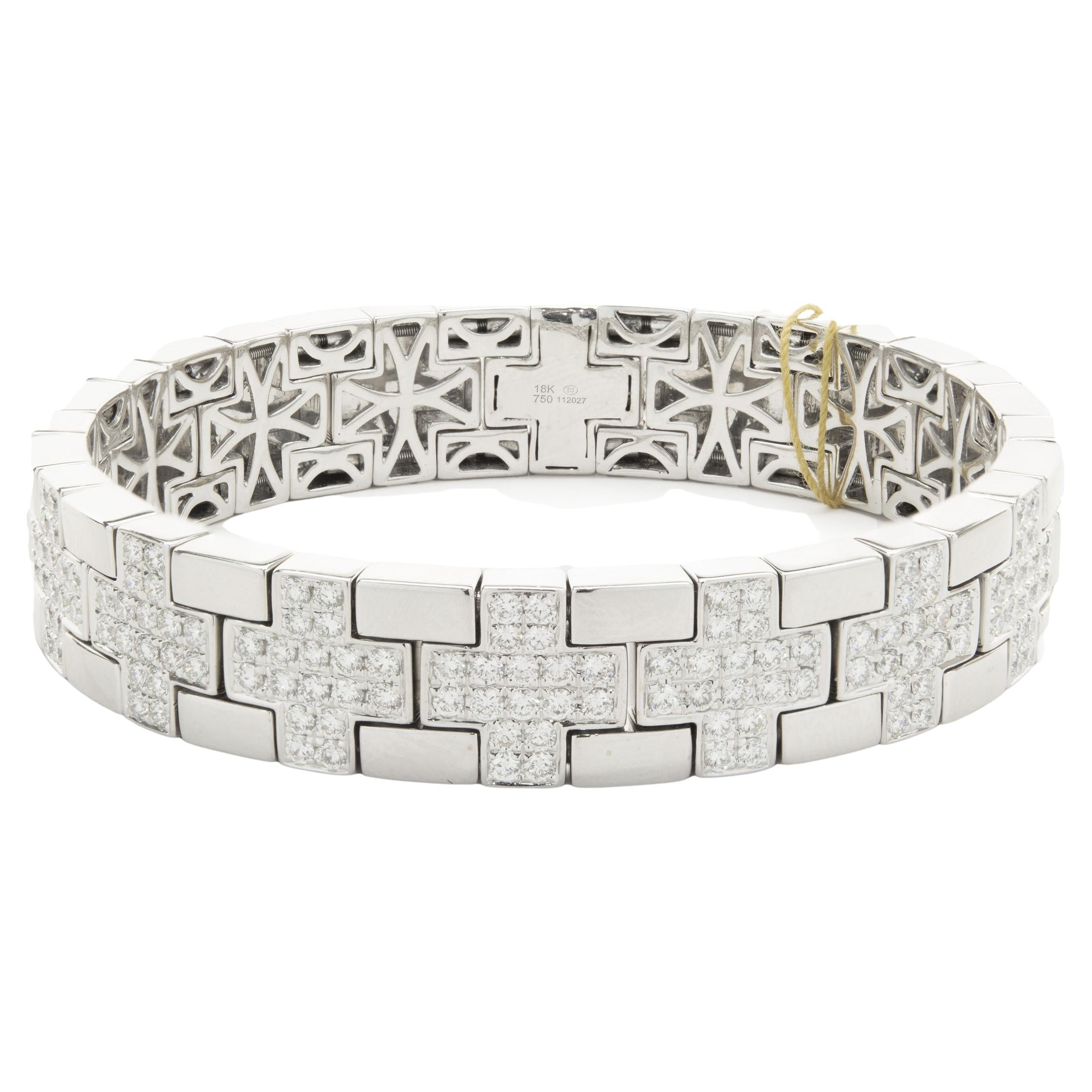 Diamond Pave Gold Bracelet at 1stDibs
