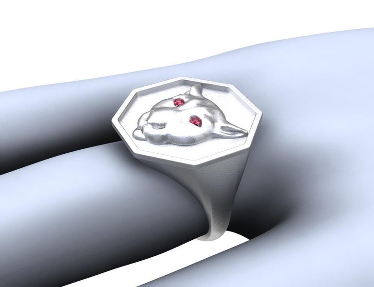 Customizable 18 Karat White Gold Vermeil Colorado Cougar Signet Ring ...