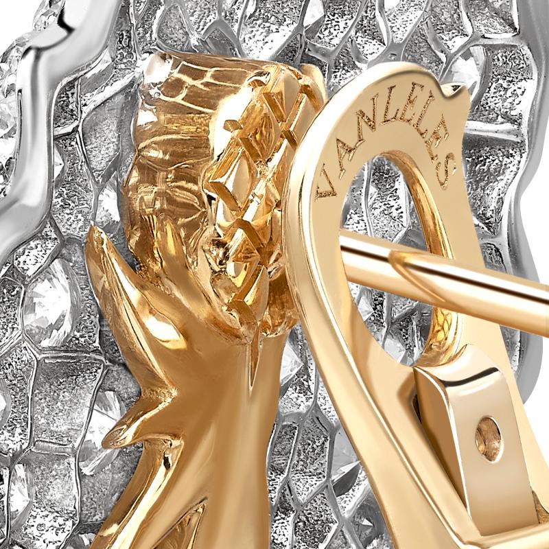18 Karat White Gold, Yellow Gold and Diamonds Mini Earrings For Sale at ...
