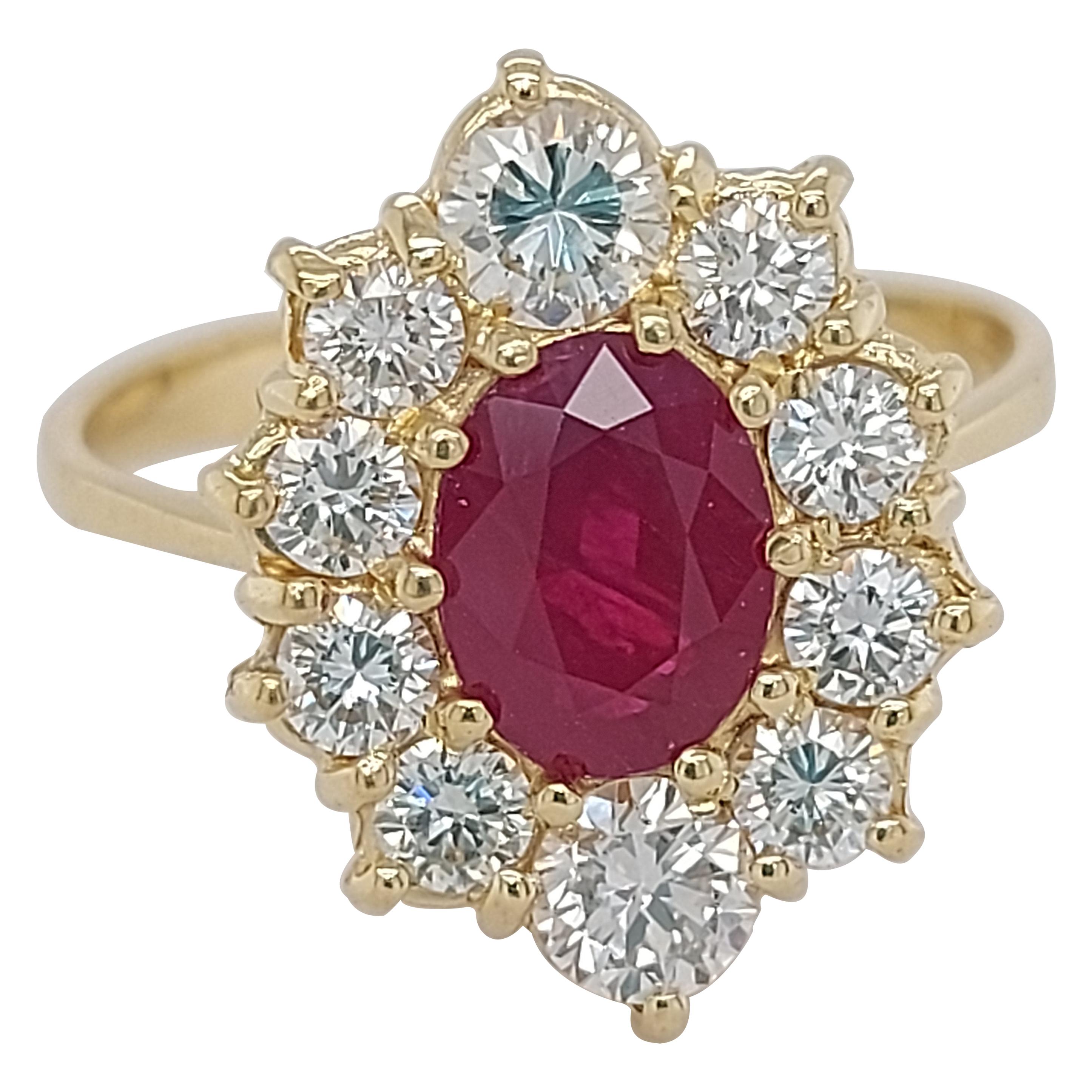 Stunning 18 Karat Gold and Silver Ring with Diamonds from the 1900s ...