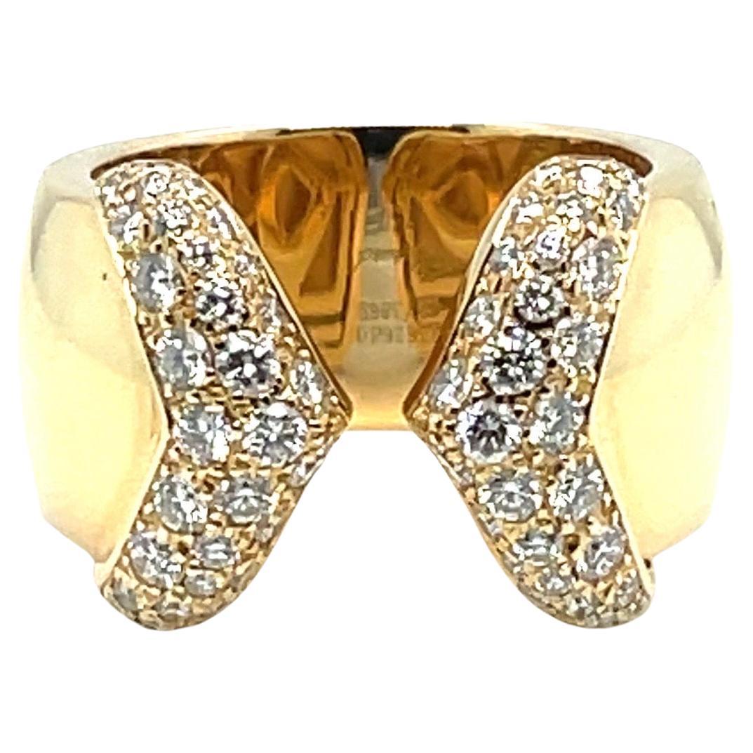 18 Karat Yellow Gold and Brilliant-Cut Diamond Ring by Chopard For Sale ...