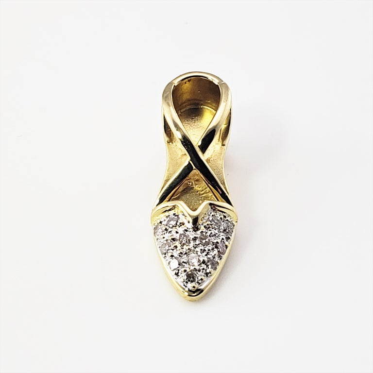 18 Karat Yellow Gold and Diamond High Heel Charm For Sale at 1stDibs