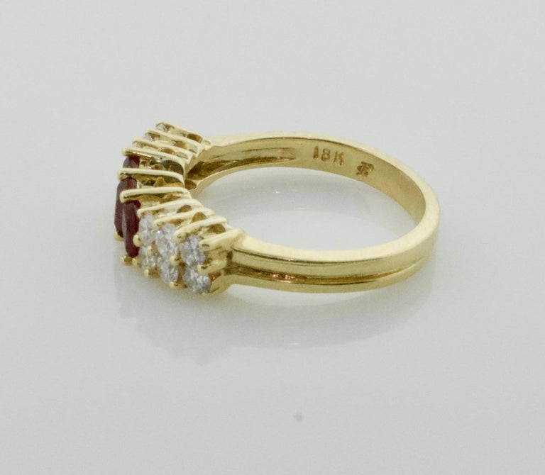 18 Karat Yellow Gold and Diamond Ring For Sale at 1stDibs