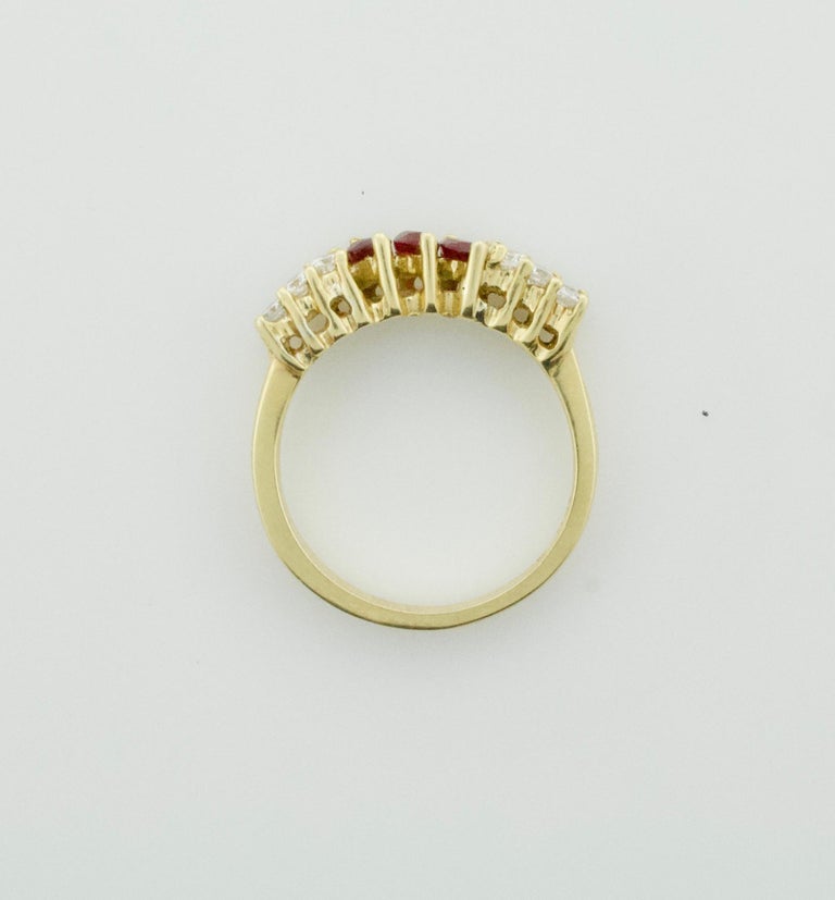 18 Karat Yellow Gold and Diamond Ring For Sale at 1stDibs