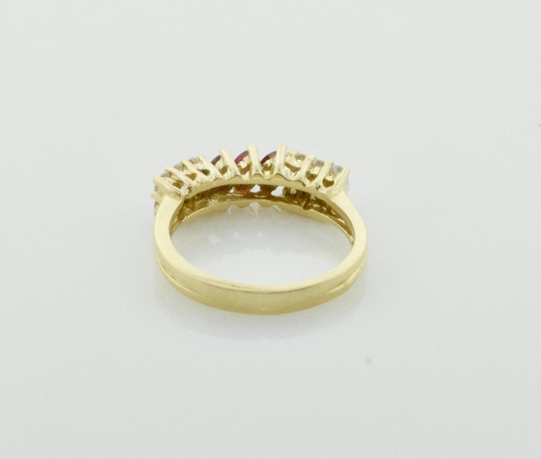 18 Karat Yellow Gold and Diamond Ring For Sale at 1stDibs