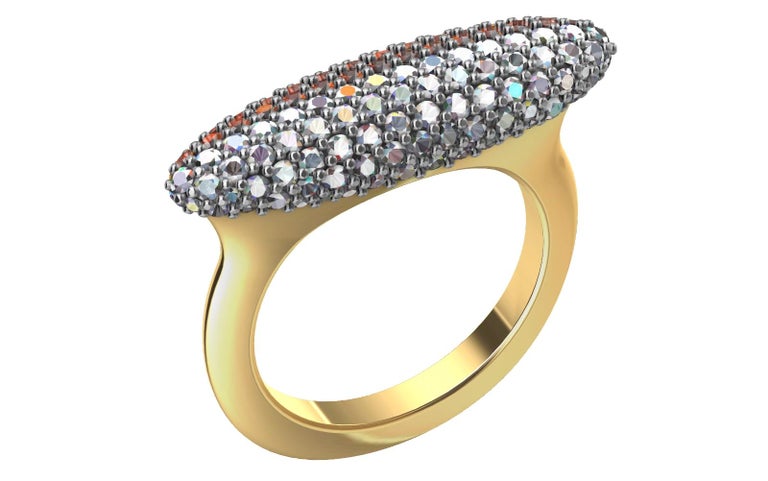 Customizable 18 Karat Yellow Gold and Platinum Ruby and Diamonds Long ...