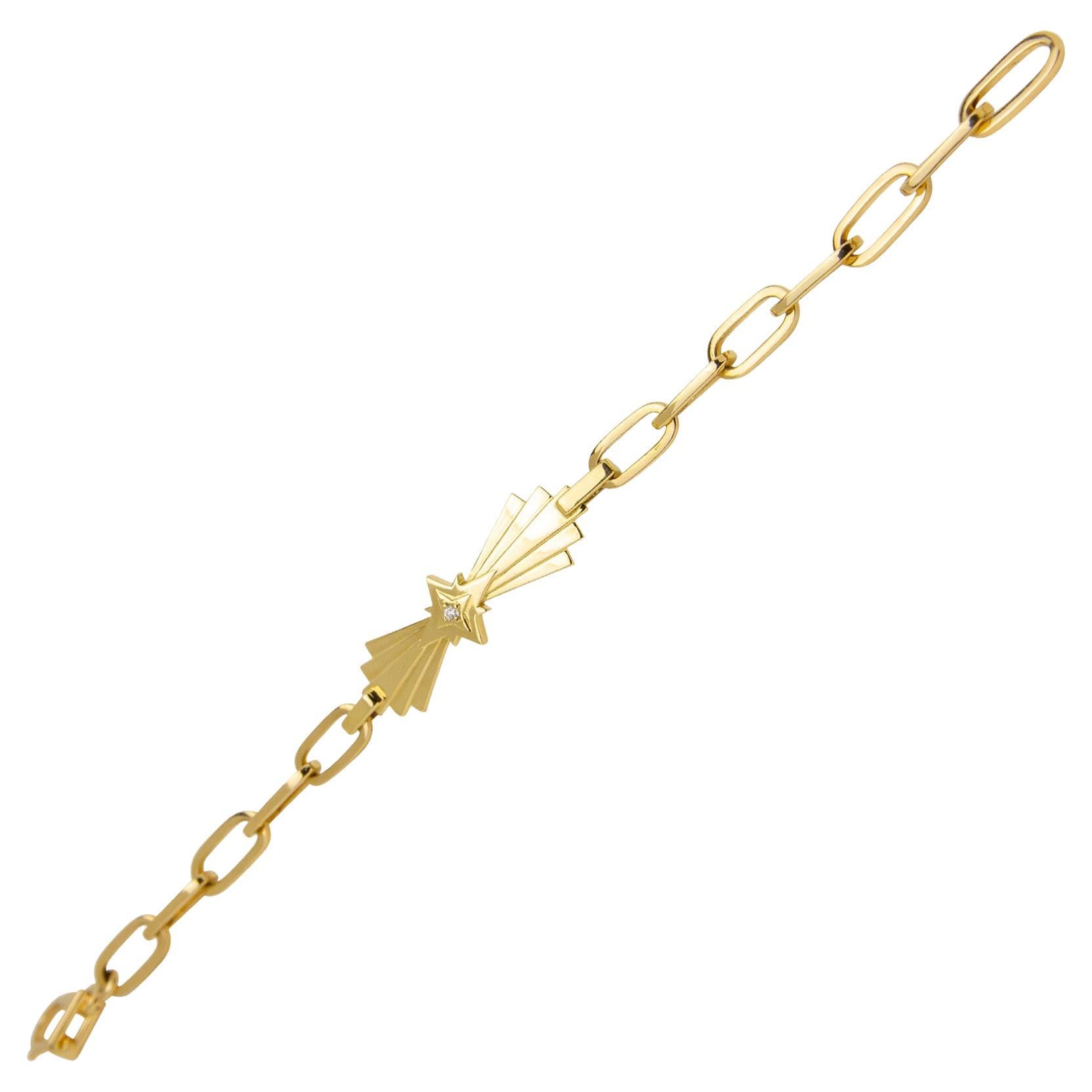 18 Karat Yellow Gold Italian Graduated Curb Link Chain Necklace at ...