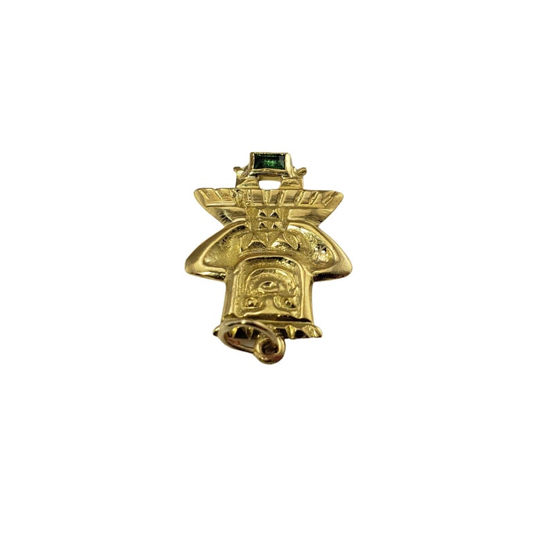 18 Karat Yellow Gold Aztec Figure Charm For Sale at 1stDibs