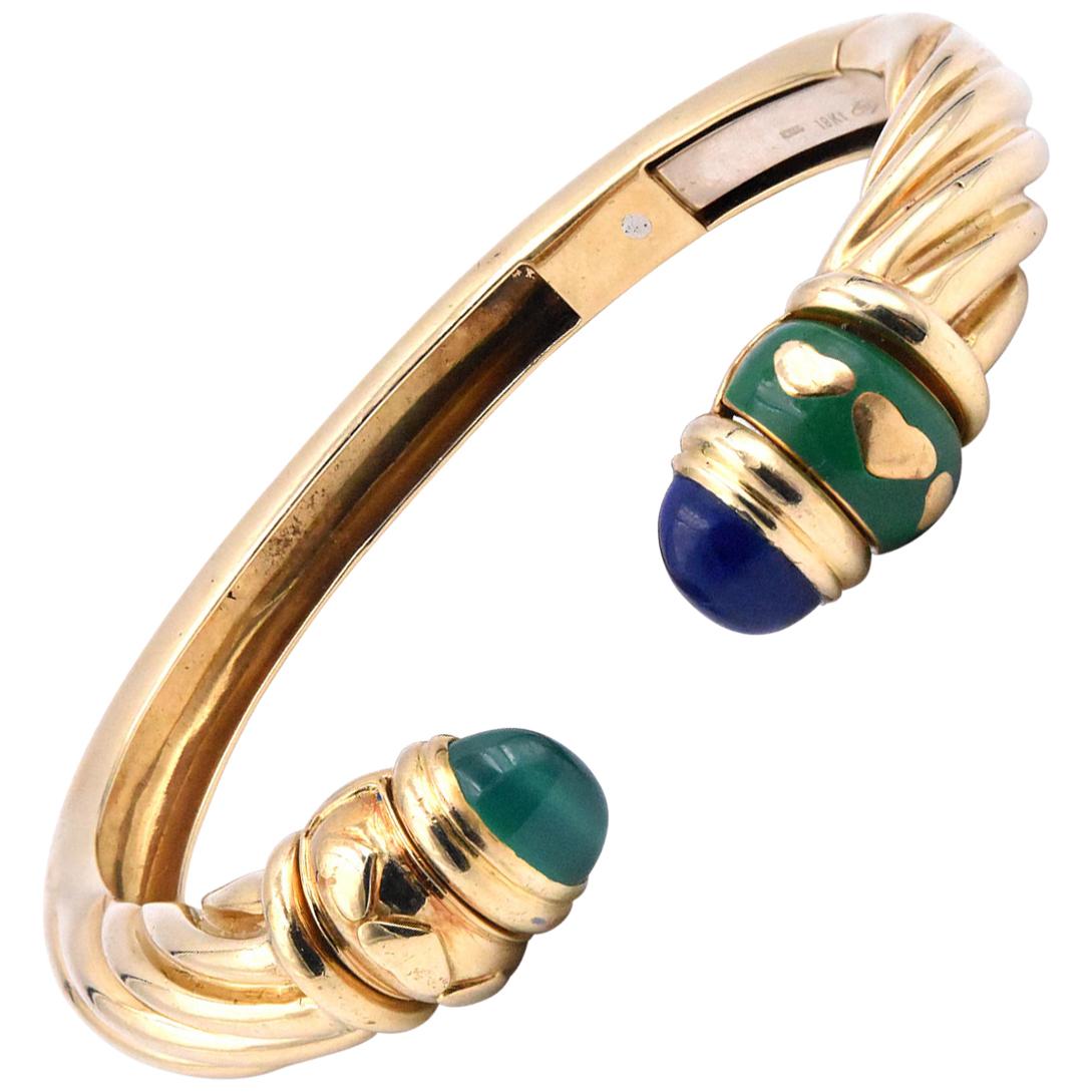 Antique Victorian Blue Guilloché Enamel Gold and Diamond Cuff Bracelet ...