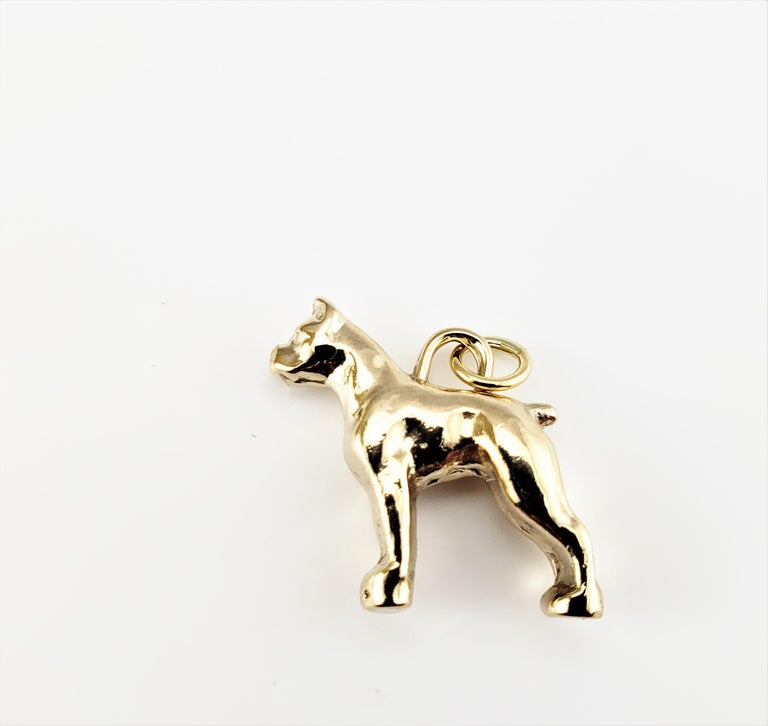 18 Karat Yellow Gold Boxer Dog Charm For Sale at 1stDibs