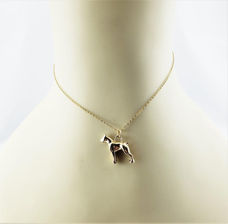 18 Karat Yellow Gold Boxer Dog Charm For Sale at 1stDibs