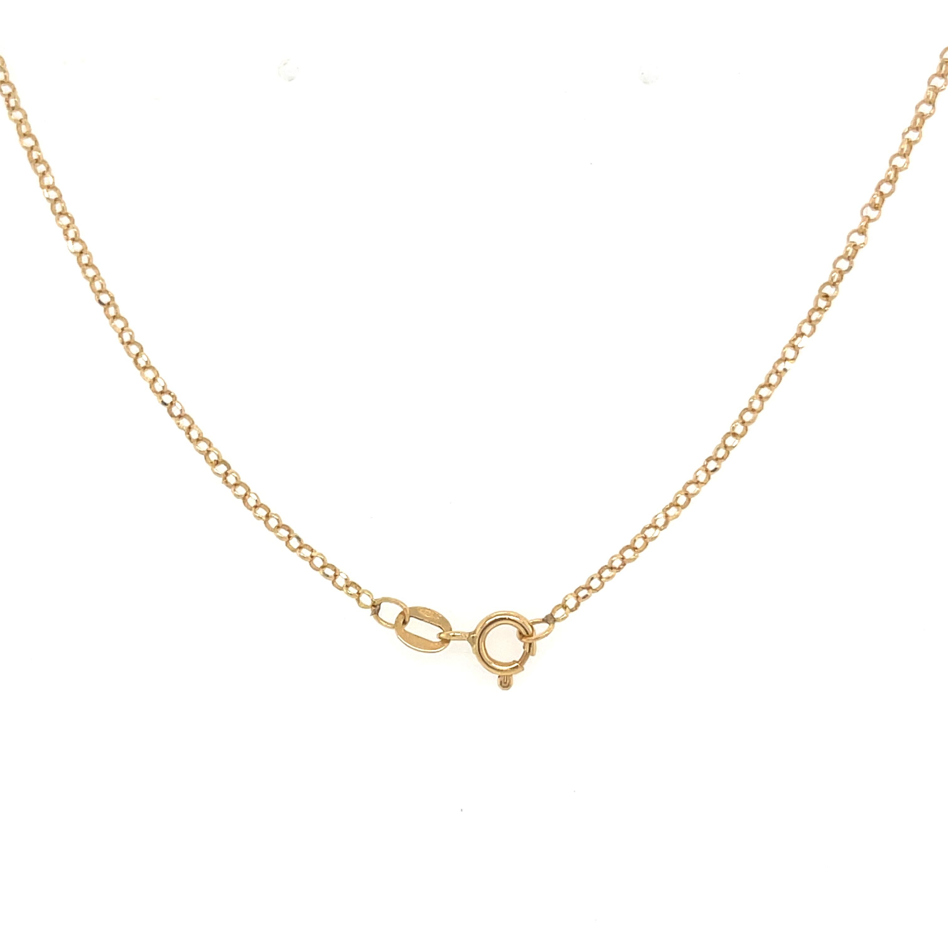 18 Karat Yellow Gold Brazilian Aquarela Gemstone Pendant Necklace For ...