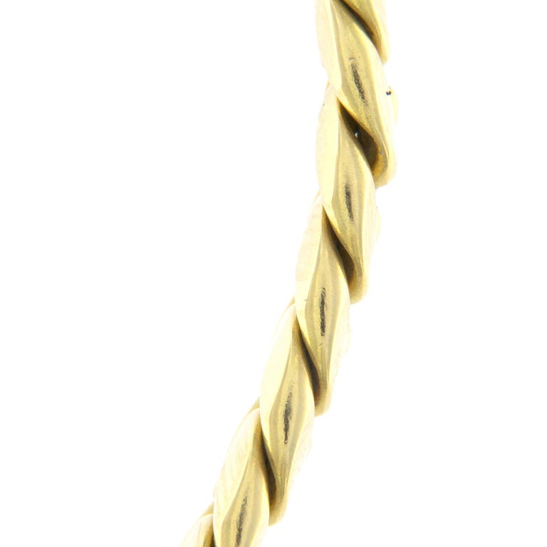 18 Karat Yellow Gold Chain Massif Effect Bracelet at 1stDibs